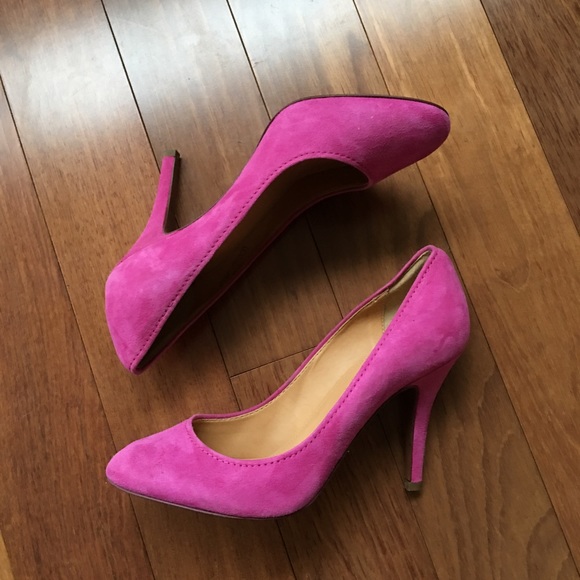 J. Crew | Shoes | J Crew Magenta Suede Pumps Made In Italy | Poshmark